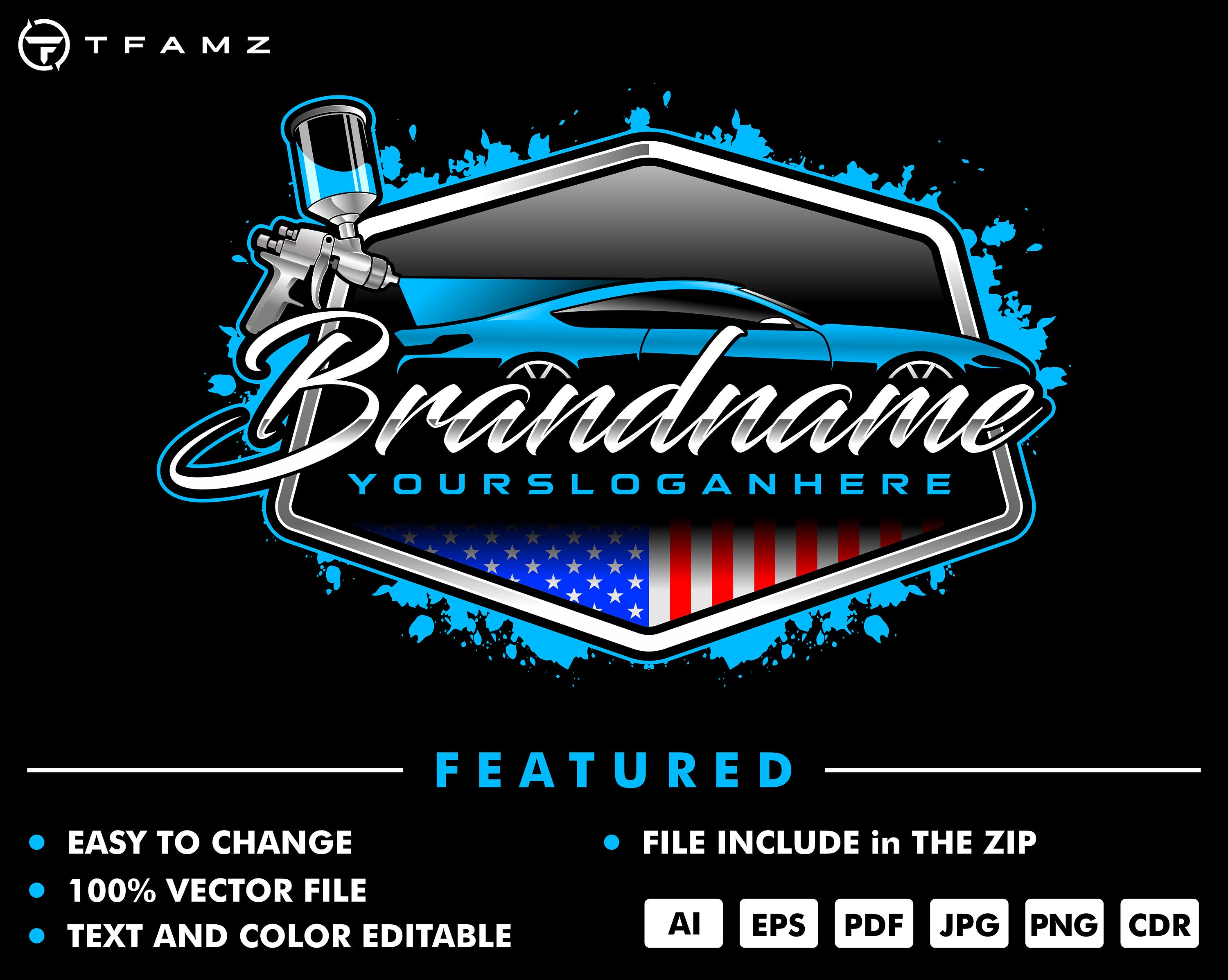 Auto Paint Logo Deaign - Car Logo - Custom Logo - Service Logo - Cat ...