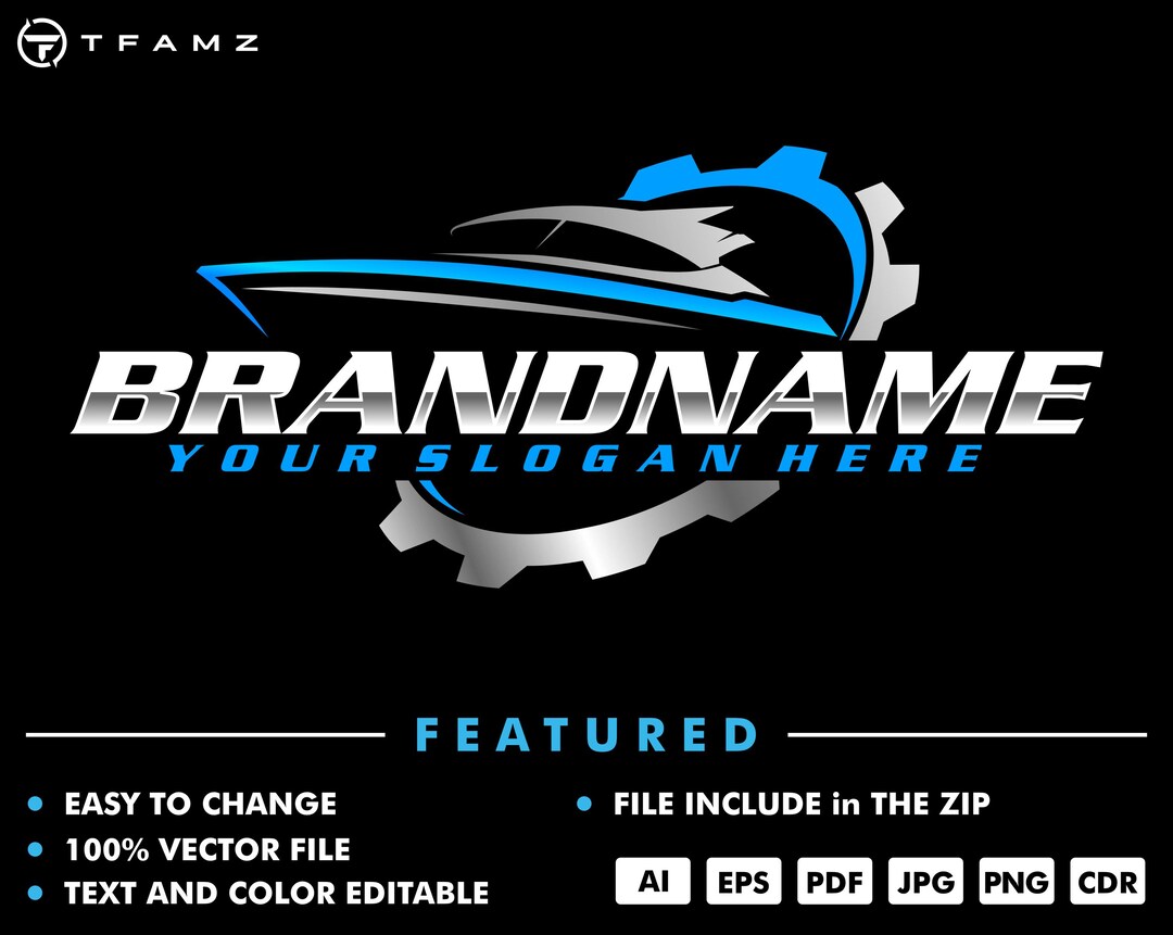 Boat Logo Template - Boat Repair - Speedboat Logo - Boat Repair Logo ...