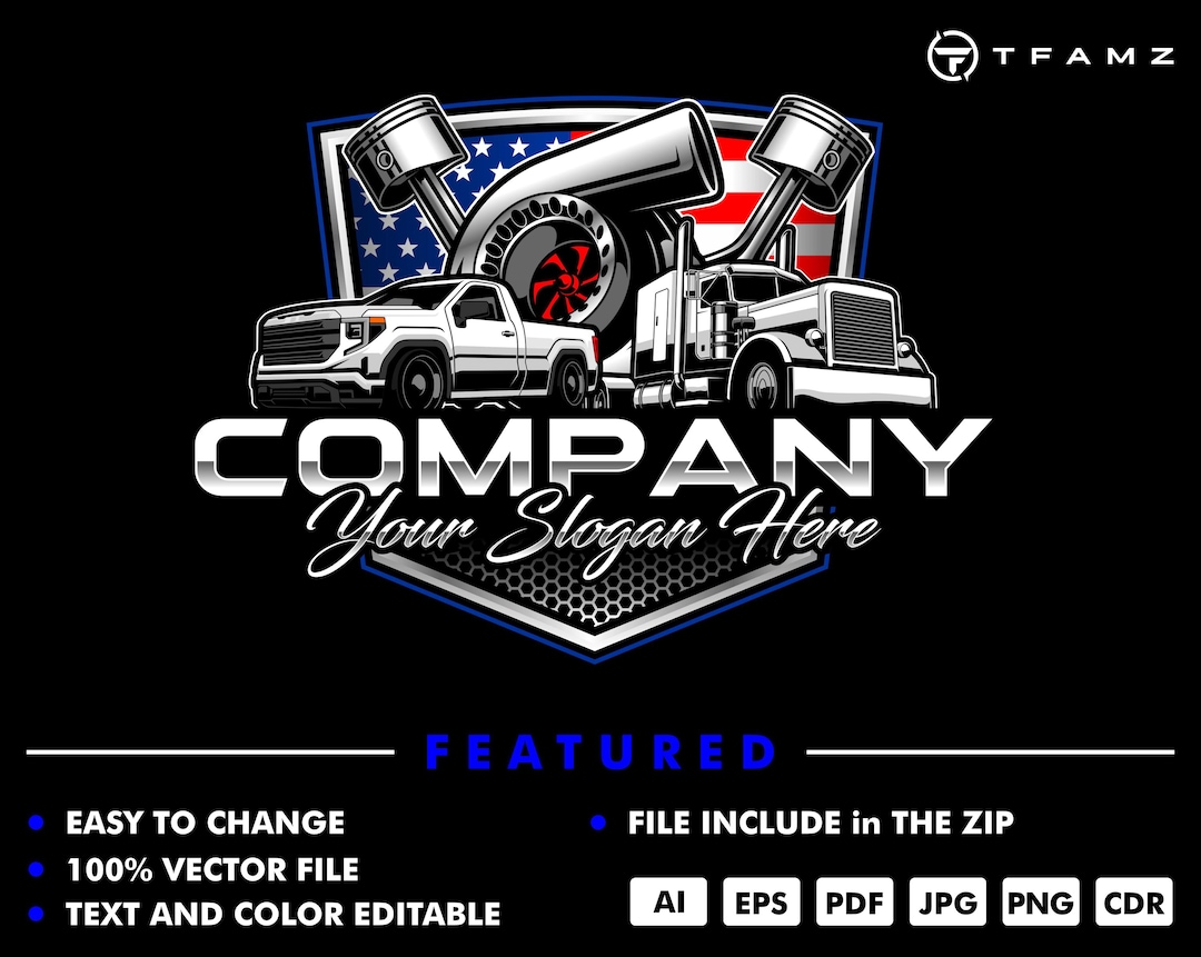 Truck Logo Template - Trucking Logo - Truck Vector - Service Logo ...