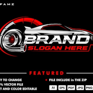Car Logo Template - Turbo Logo - Performance Logo - Speed Logo - Power ...