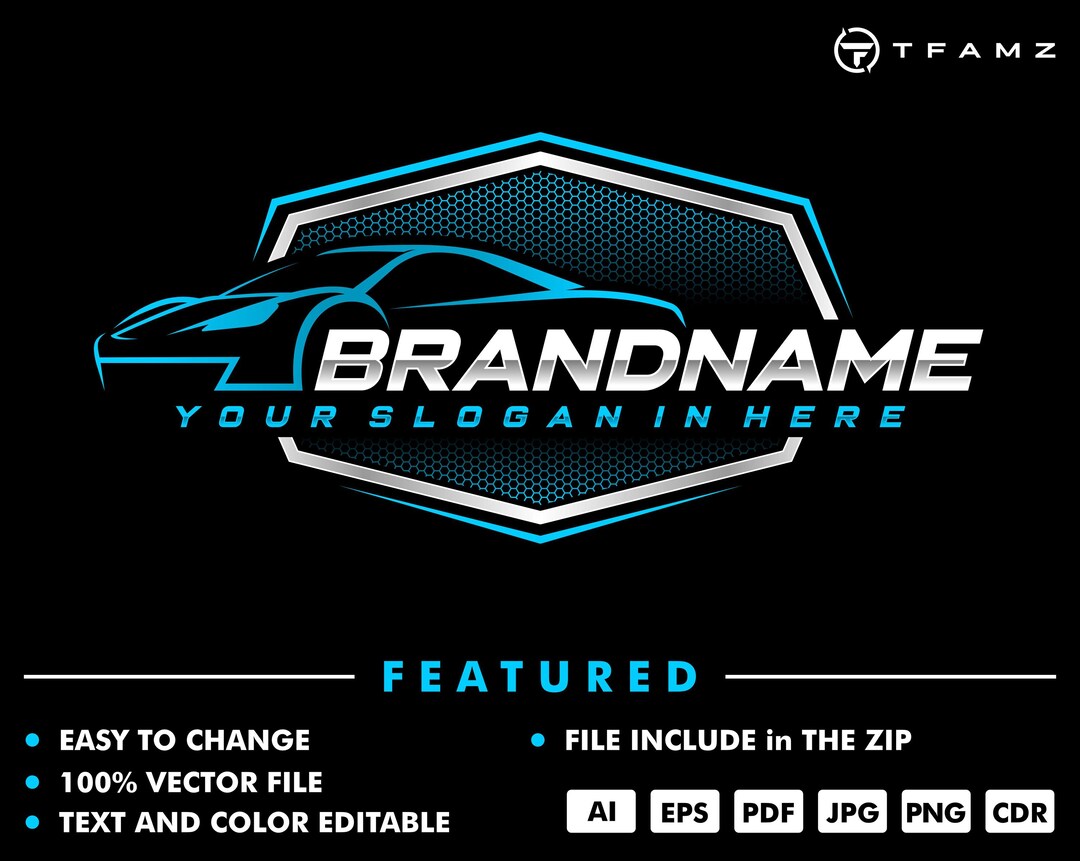 Custom Car Logo Design – Automotive Detailing Vector (digital Download ...