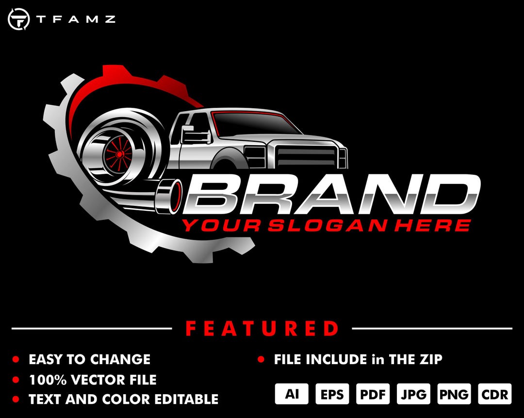 Car Logo Template - Pickup Logo - Truck Logo - Diesel Logo - Trucking ...