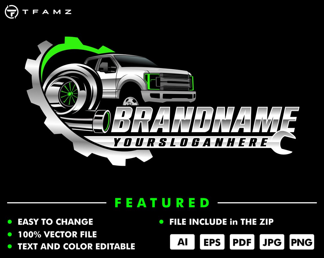 Truck Diesel Service Logo Template : Automotive Vector Files (digital ...