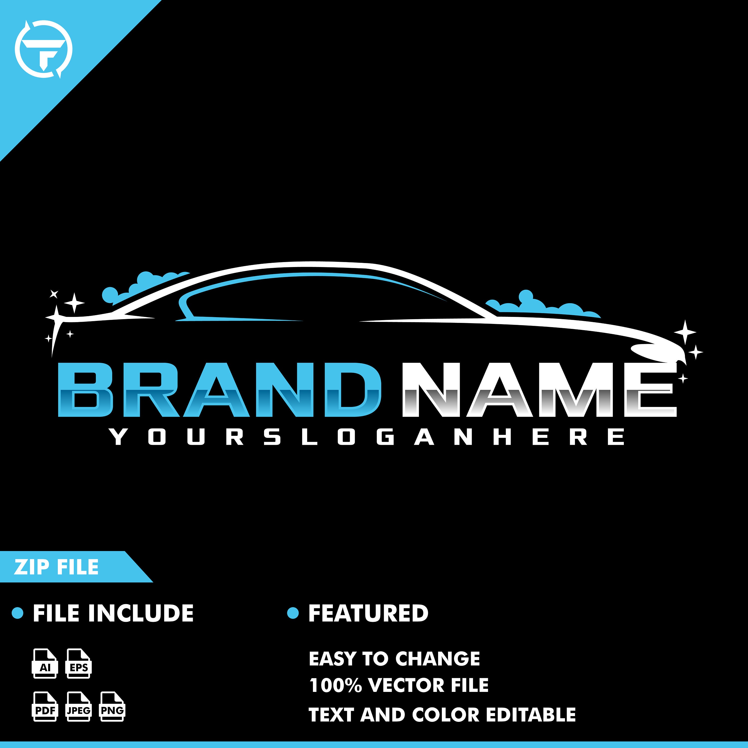 Automotive Logo Design – Car Wash, Auto Detailing (digital Download ...