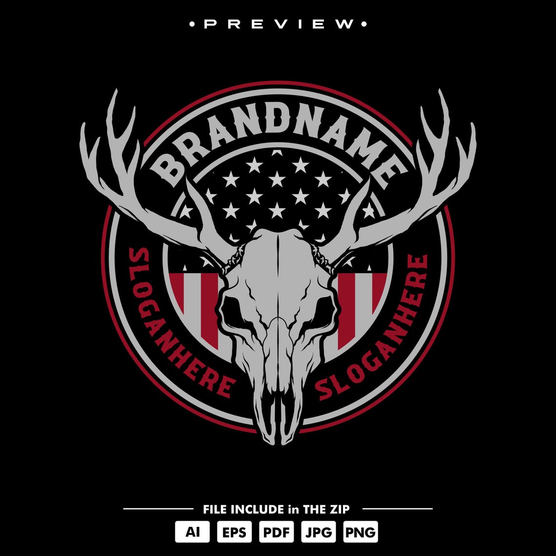Deer Logo Template : Vector Files (digital Download) - Etsy UK