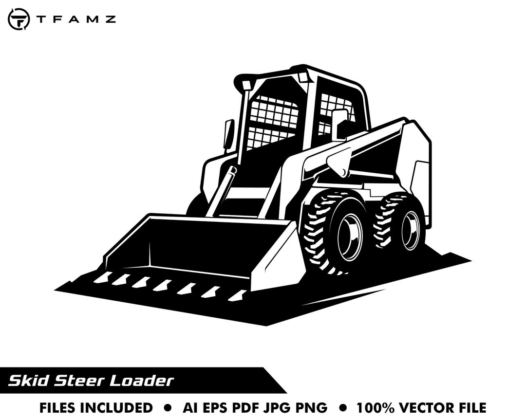 Skid Steer Loader - Skid Steer Vector - Excavator - Rental - Design ...