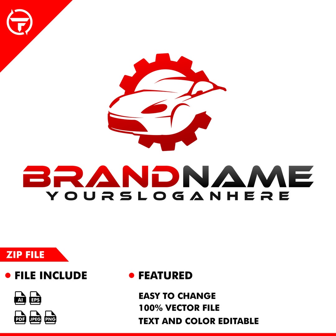 Auto Gear Logo - Car Logo - Car Vector - Automotive - Etsy