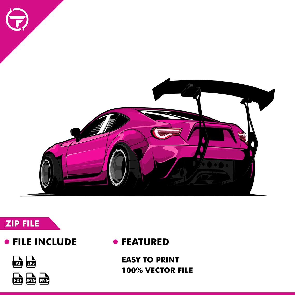 Sport Car Vector Jdm Vehicle Vector Illustration - Etsy
