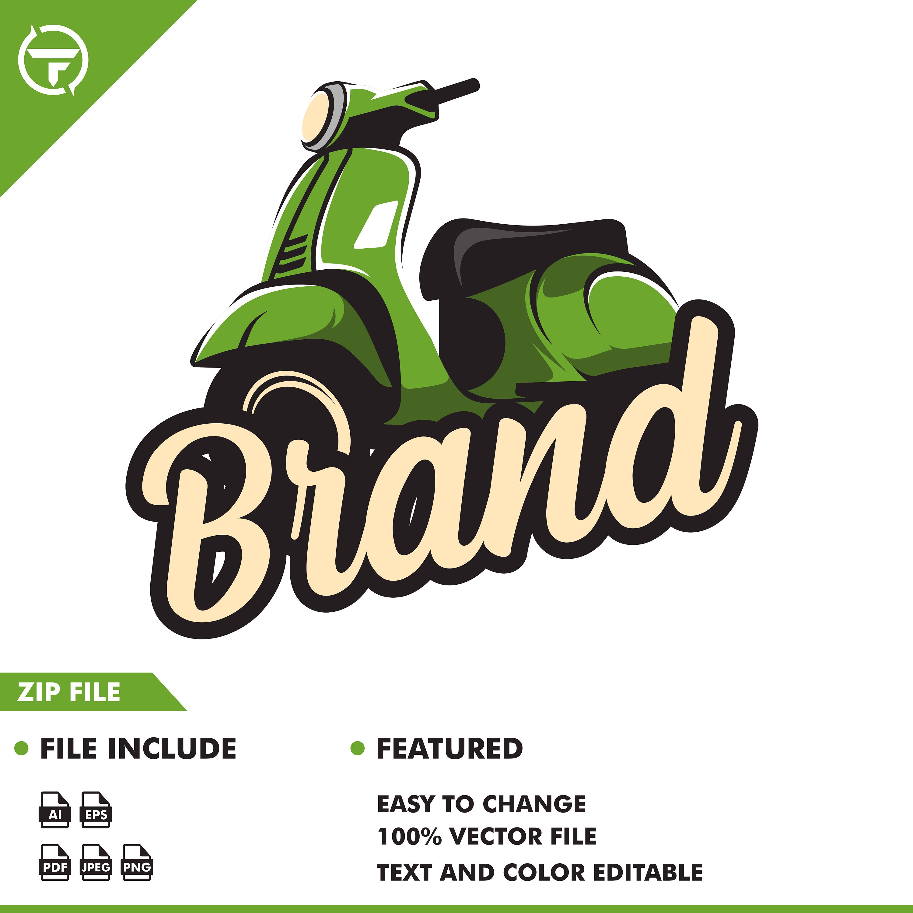 Scooter Logo Motorcycle Logo Motor Vector Motor | Etsy