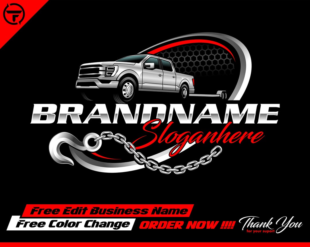 Towing Logo - Towing - Truck Logo - Pickup Logo - Truck - Car Logo ...
