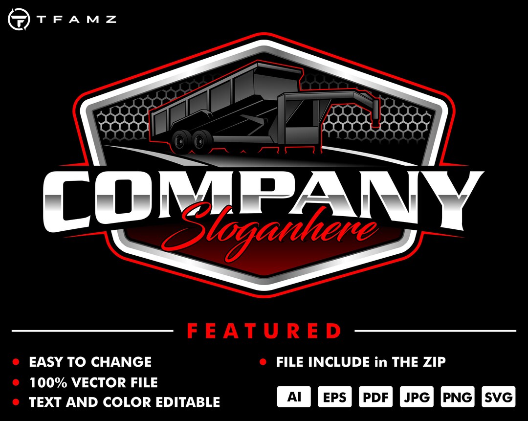 Dump Trailer Logo - Dump Trailer Vector - Dump Trailer - Pickup Logo ...