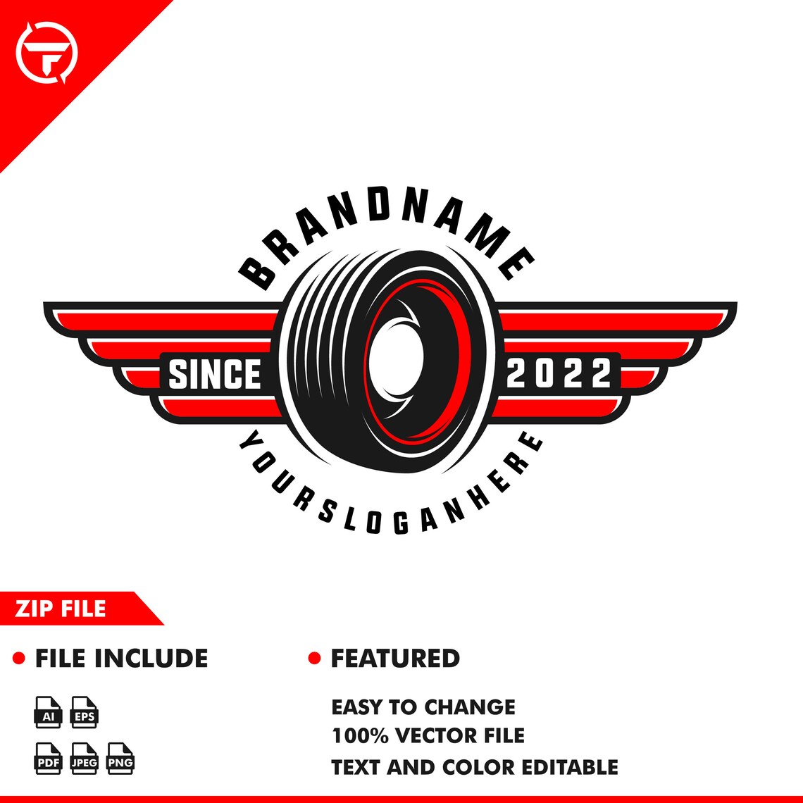 Tire Logo - Tires - Vintage - Classic Logo - Logo - Autmotive - Etsy