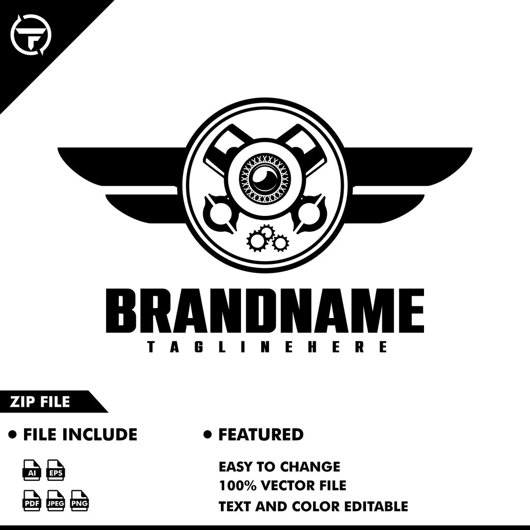 Auto Part Logo - Car Service - Work Shop - Automotive - Etsy