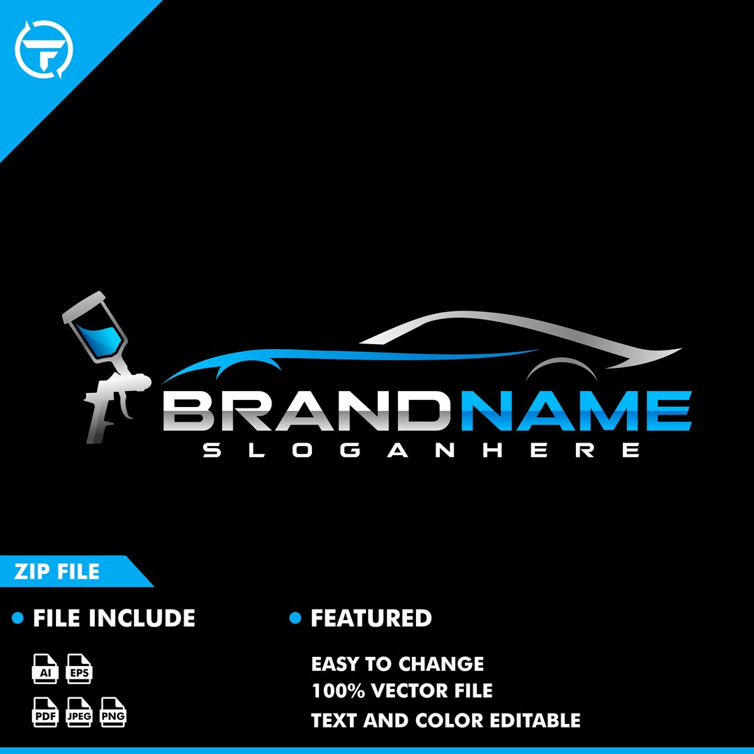 Auto Paint Logo - Car Service - Work Shop - Car Logo - Paint ...