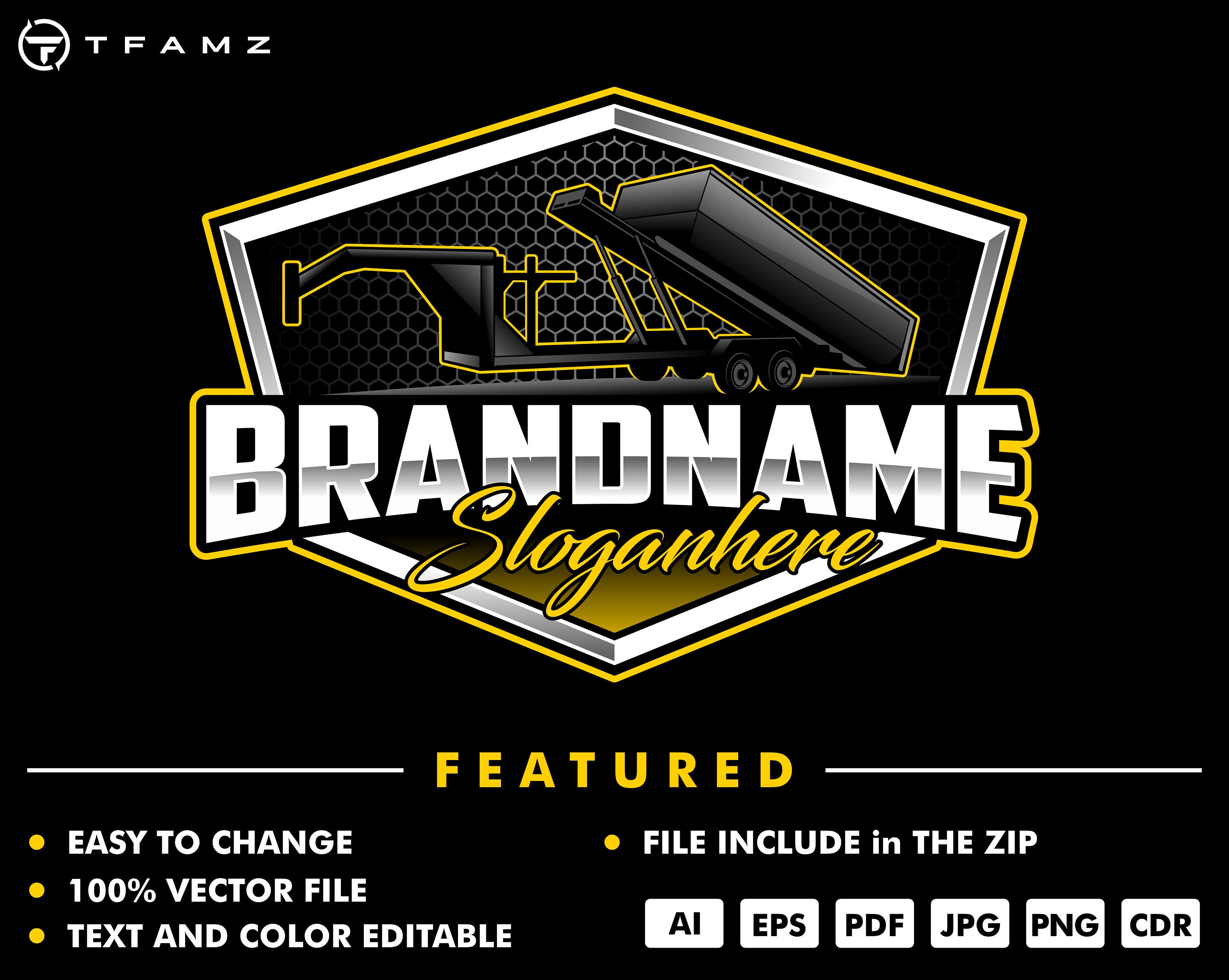 Trailer Logo Template Trailer Logo Truck Logo Service Rental Trailer ...