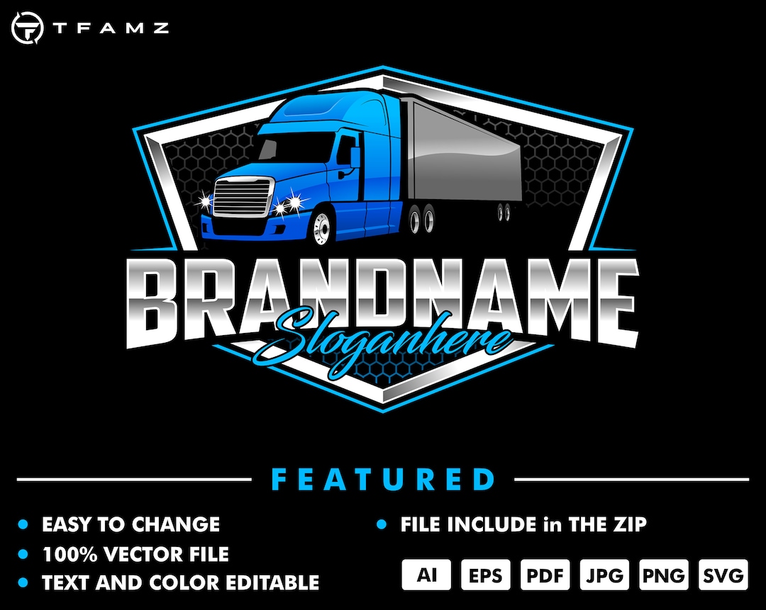 Truck Logo - Box Truck - Transportation - Trucking Logo - Trucking ...