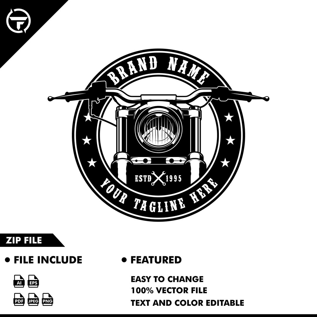 Custom Motorcycle Logo Design – Automotive Brand (digital Download) - Etsy