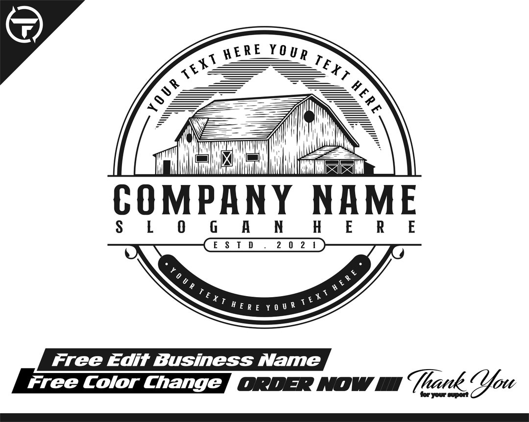 Barn Logo - Farm Logo - Barn Vector - Emblem Logo - Vector ...