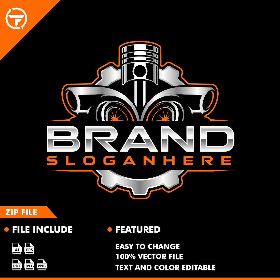 Turbo Logo Car Logo Auto Service Vector Illustration - Etsy