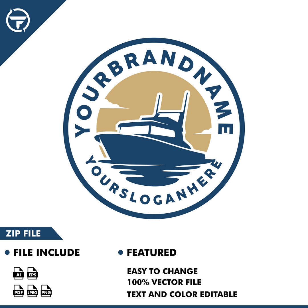 Boat Logo - Ship - Travel - Fishing - Water - Speed Boat - Vector ...