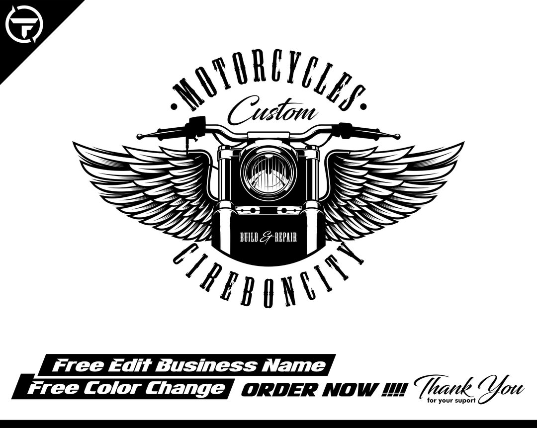 Motorcycle Logo - Motor Logo - Classic Logo - Motor Custom - Automotive - Etsy