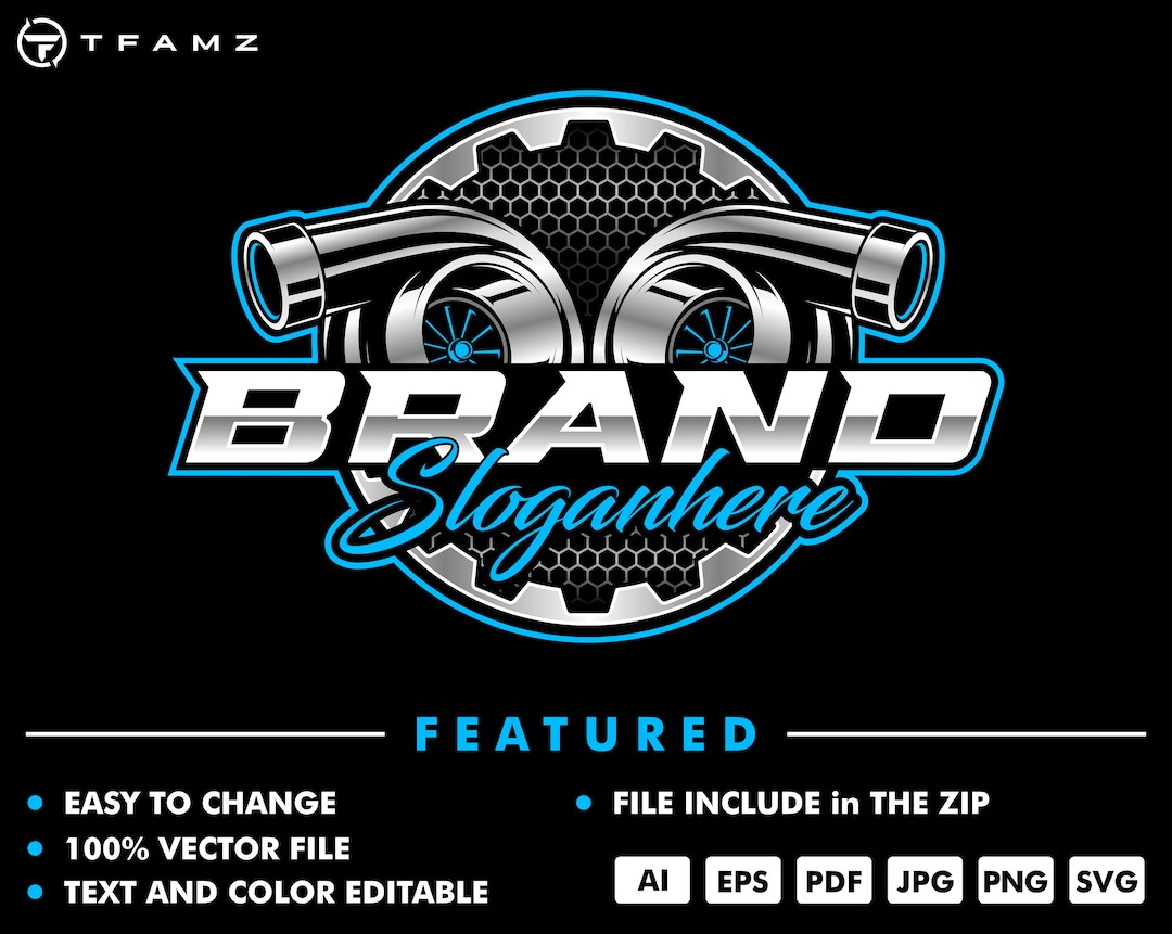 Turbo Logo Template - Performance Logo - Power Logo - Speed Logo ...