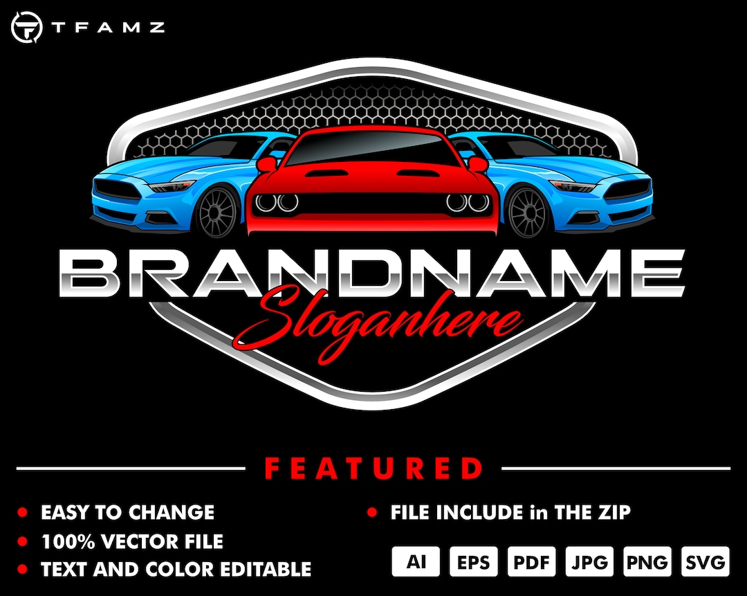 Automotive Logo Template - Custom Car Dealer Design (digital Download ...