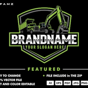 Trucking Logo - Logging Logo - Excavator Logo - Excavator Logging ...