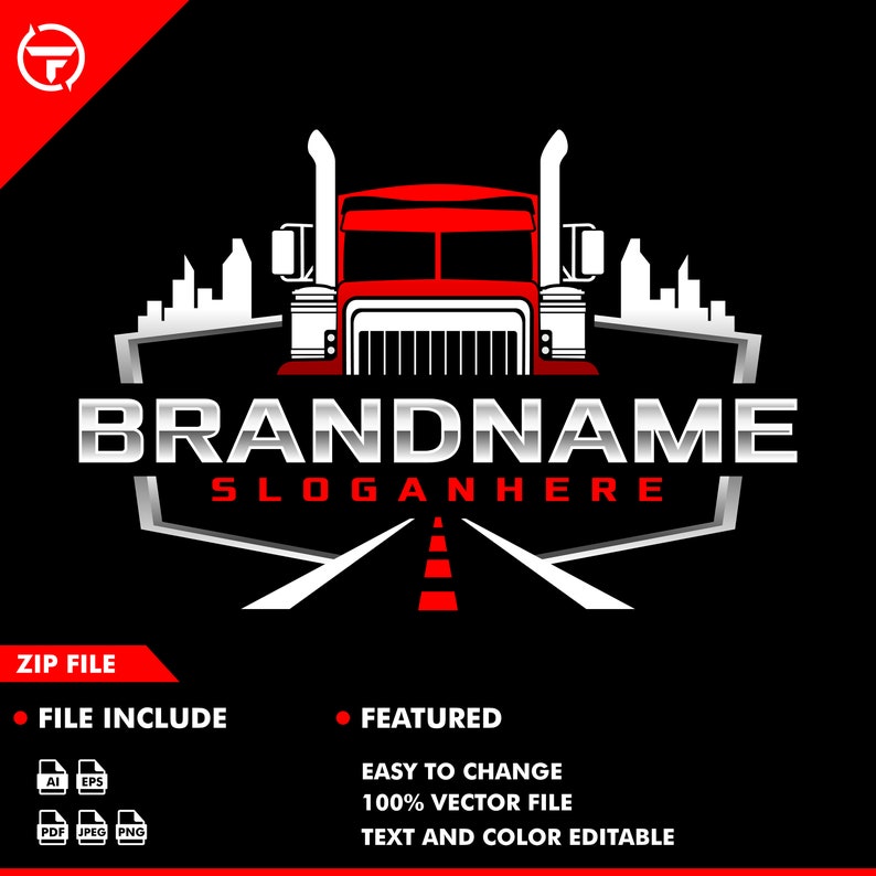 Truck Logo Truck Vector Illustration Trucking Logo - Etsy