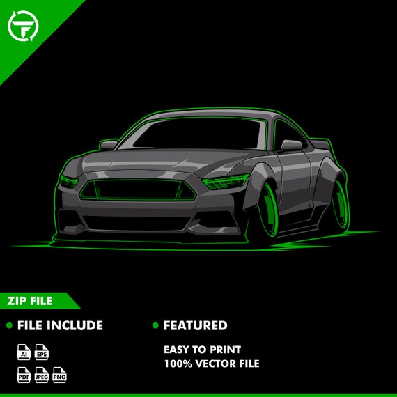 Car Vector Classic Car Muscle Car Sport Vehicle - Etsy