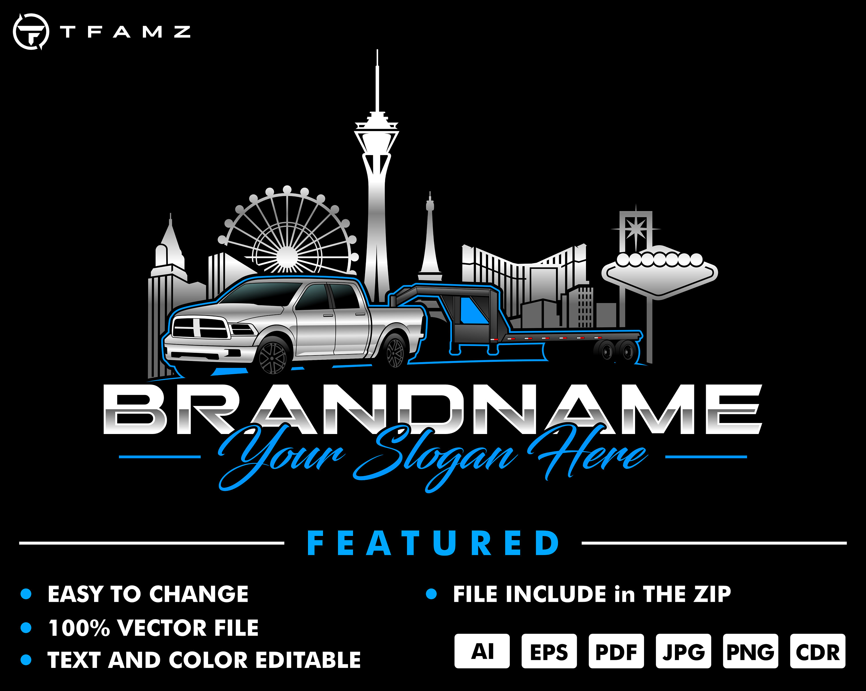 Hotshot Logo - Truck Logo - Trailer Logo - Trucking Logo - Rental Logo ...