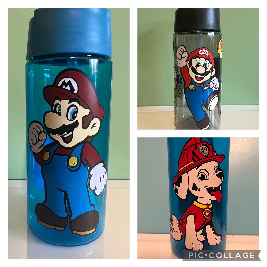 Character Water Bottle Character Water Bottle With Flip up - Etsy