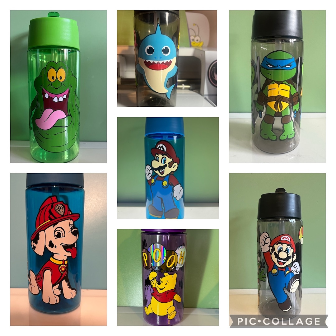 Character Water Bottle - Character Water Bottle With Flip up Straw ...