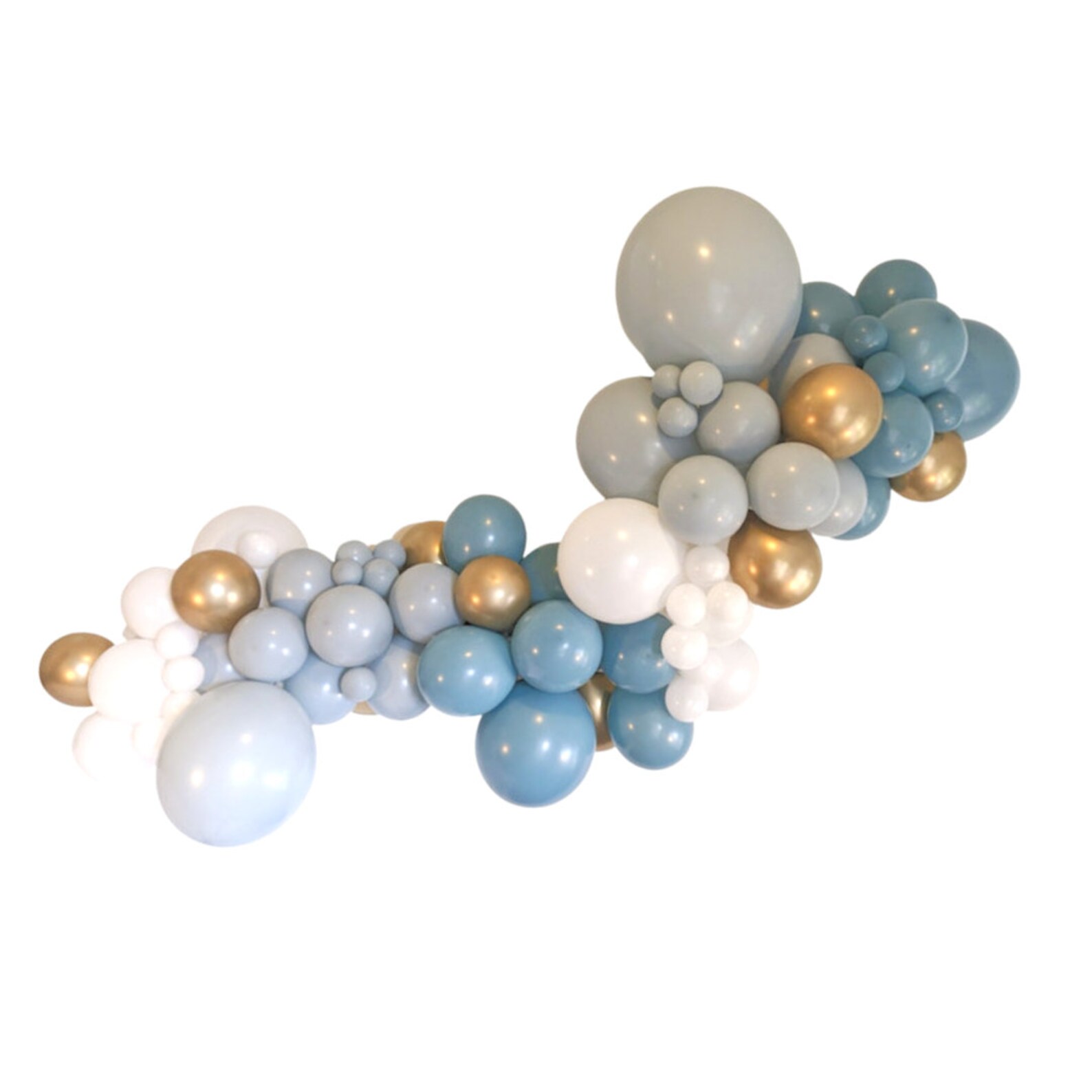 DIY Balloon Garland Kit Blue White and Gold // Birthday - Etsy