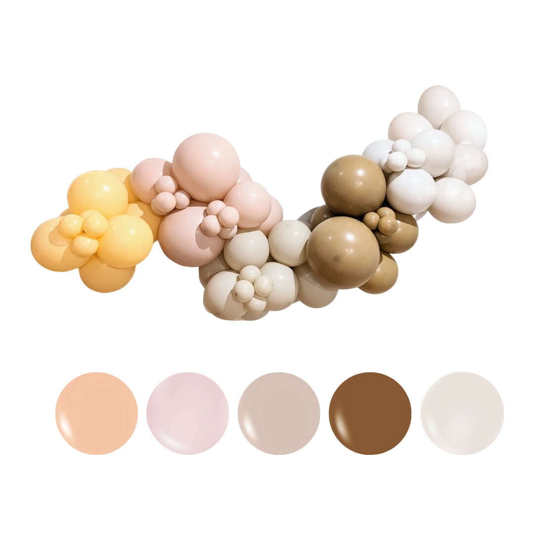 DIY Balloon Arch Kit Neutral Earth Tones Balloon Garland Brown Peach ...
