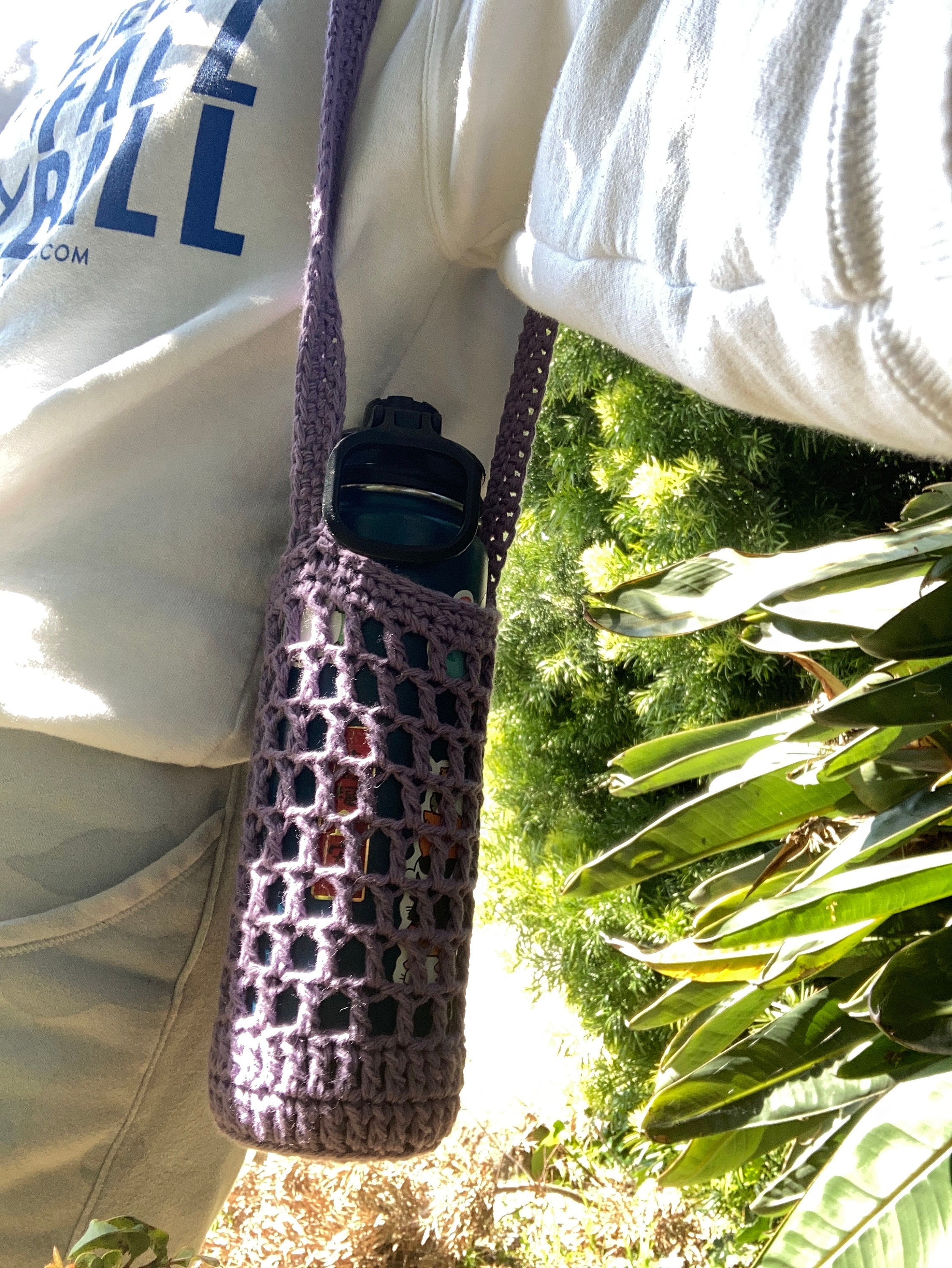 SALE!! Crochet Handmade Water Bottle Holder, With Strap, Washing ...