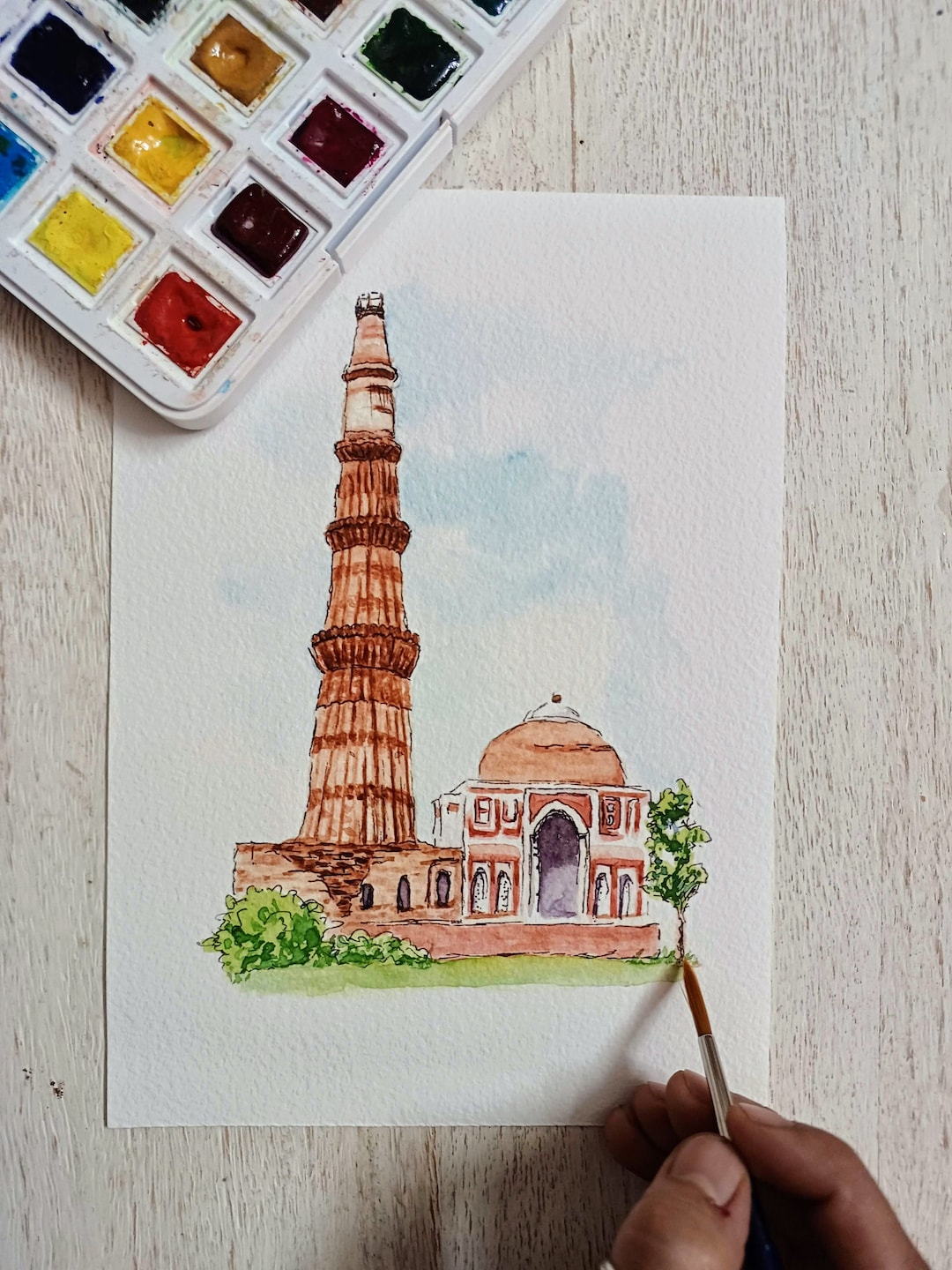 Qutub Minar Sketch