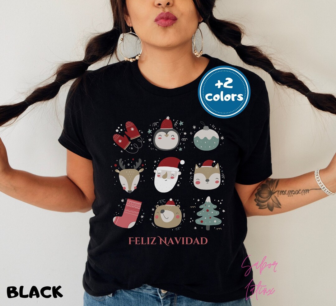 Feliz Navidad| Spanish Christmas Shirt| Retro Vintage Christmas Tee ...