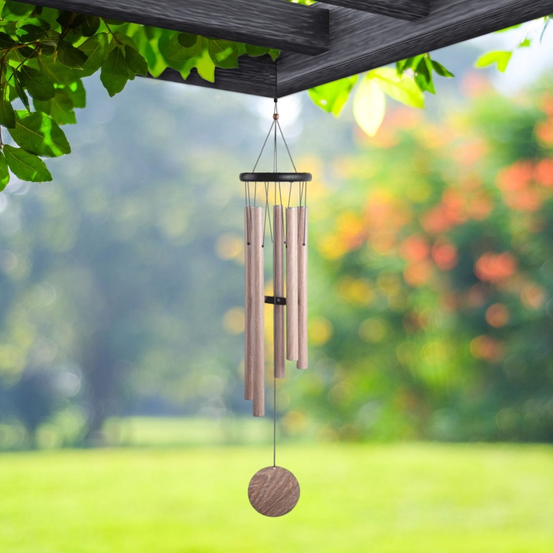36" Long Wooden Top Wind Chime With Tube Garden/home Decor New Home ...