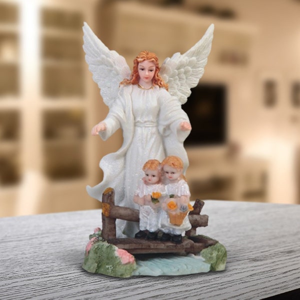 Guardian Angel With Children Statue - Etsy