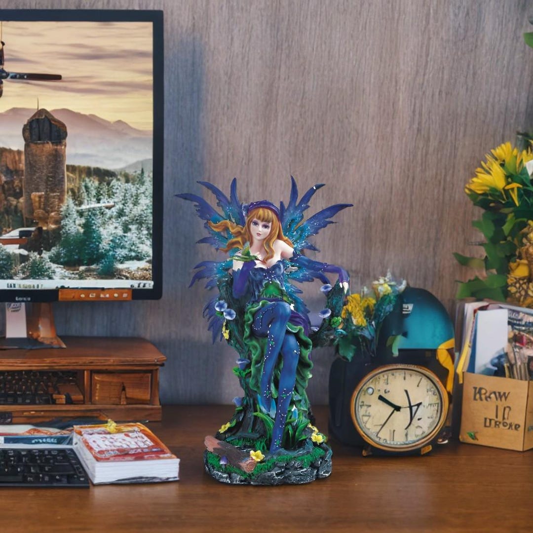 12"h Blue Spring Fairy Figurine Collection Room Decor Room/home Decor ...