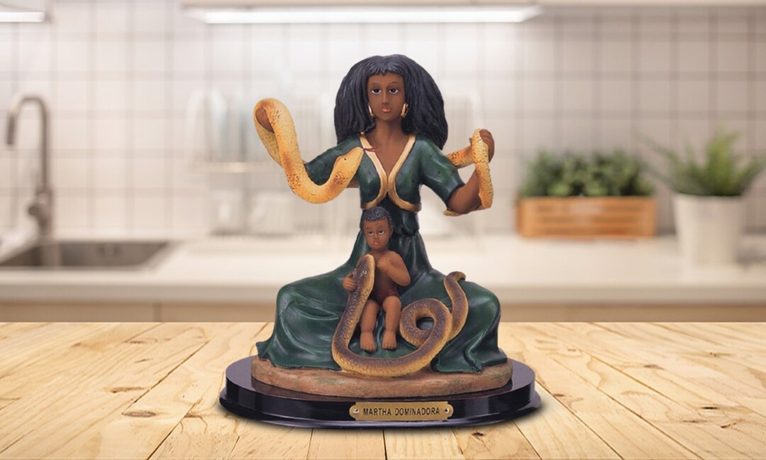 7.5h Santa Martha the Dominadora Statue Lady Holy Figurine Statue ...
