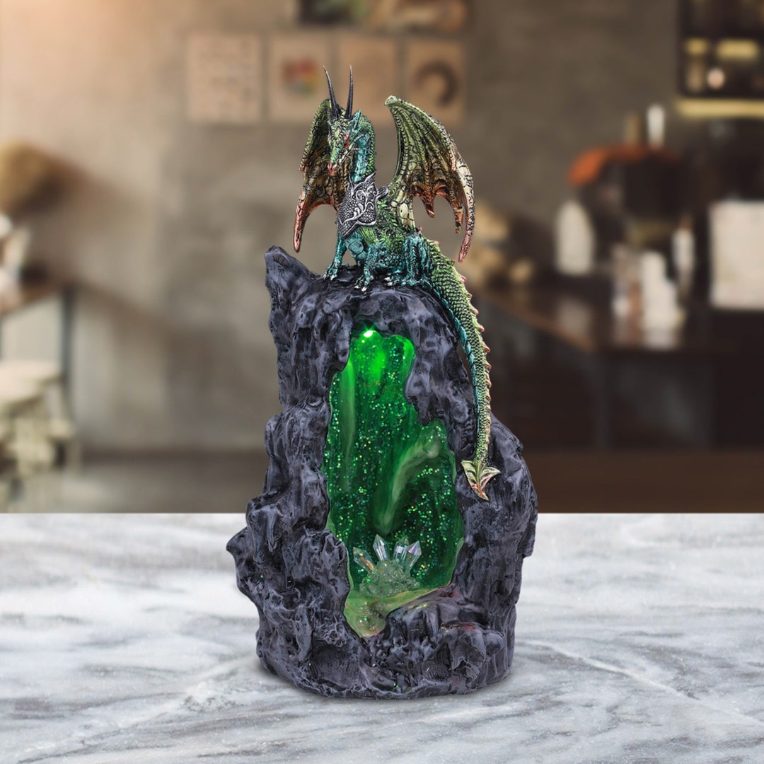 11.4"h Dragon Backflow Burner With LED Figurine Statue Room/home Decor ...