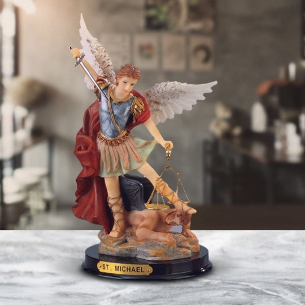 St Michael Archangel Ceramic Statue - Etsy