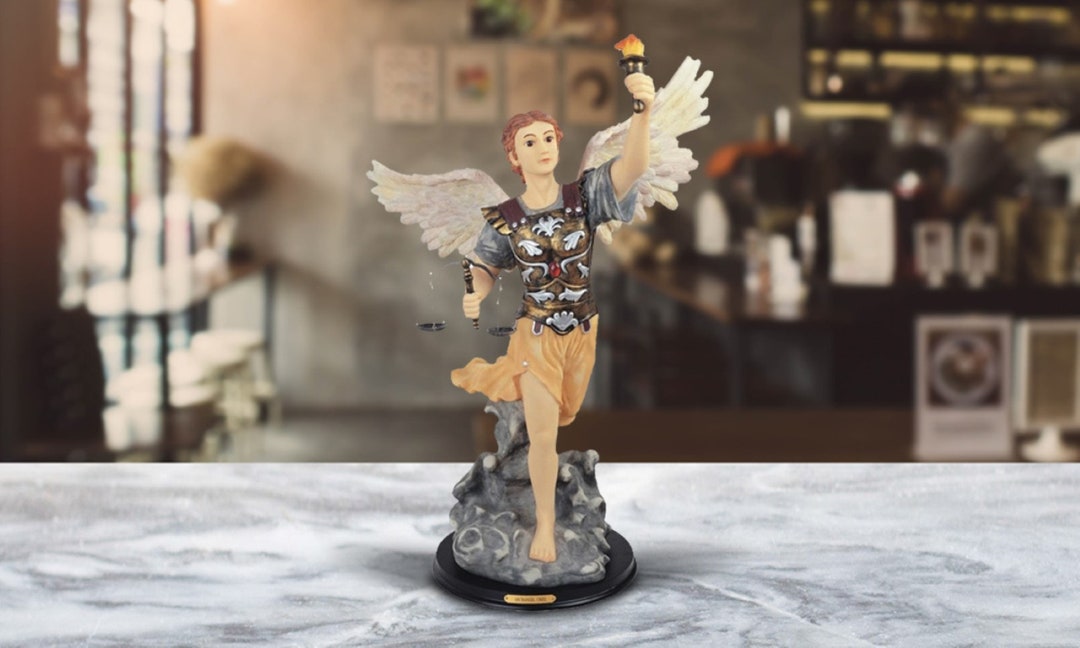 Archangel Uriel Statue Angel of Wisdom Holy Figurine Religious - Etsy