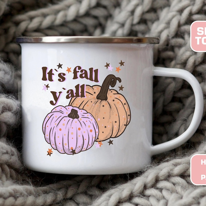 Vintage Enamel Mugs - Etsy