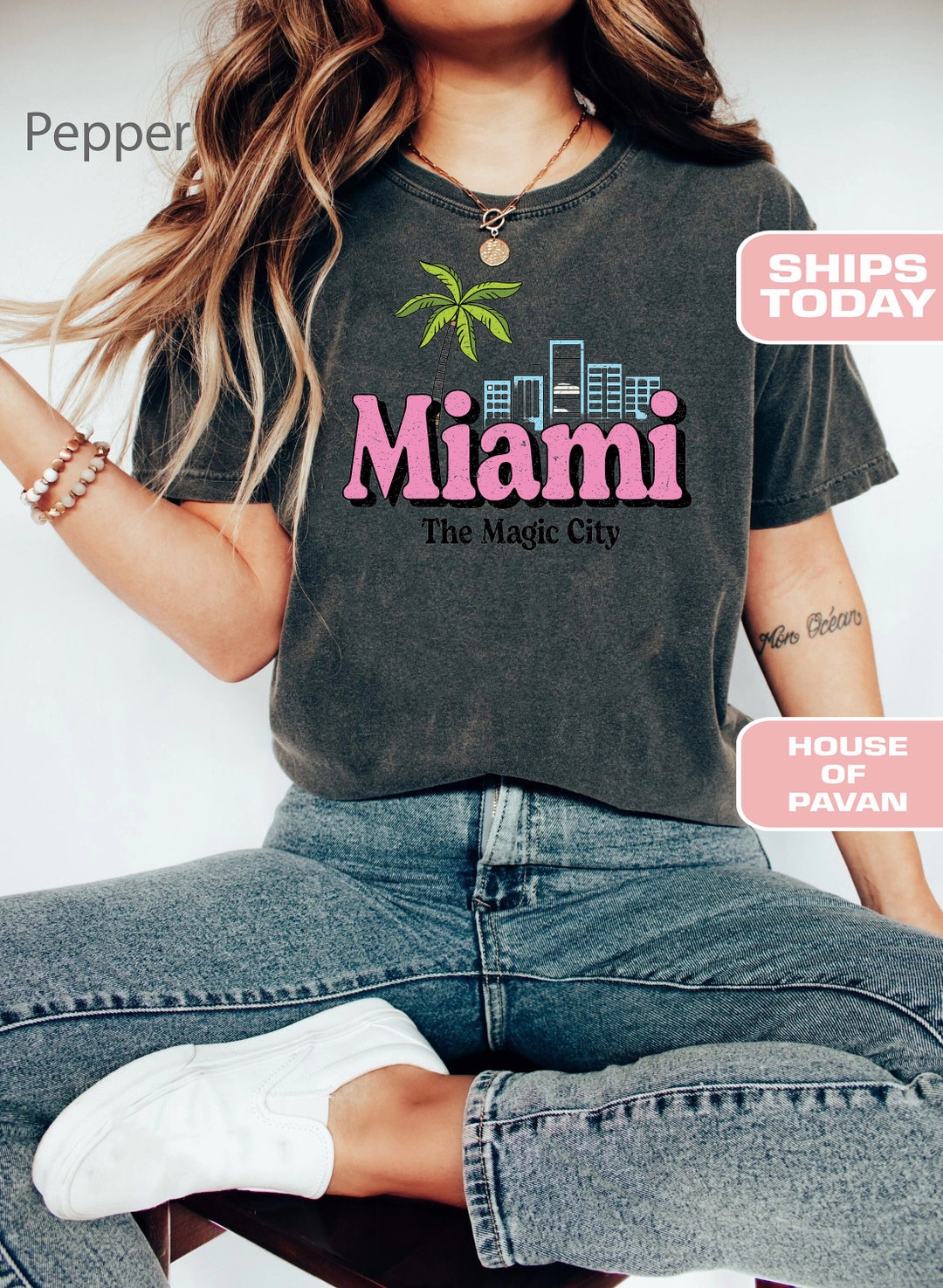 Miami Florida Shirt, Vintage Inspired Tshirts, Florida Graphic Tee ...