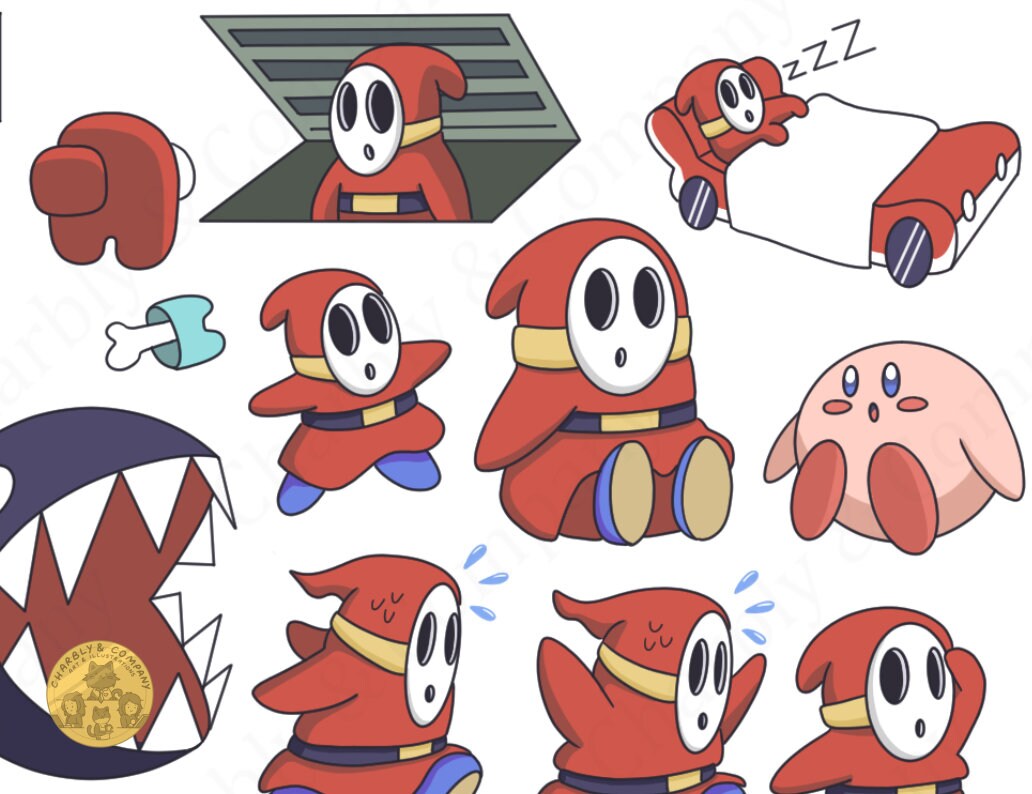 Shy Guy | Sticker Sheet - Etsy