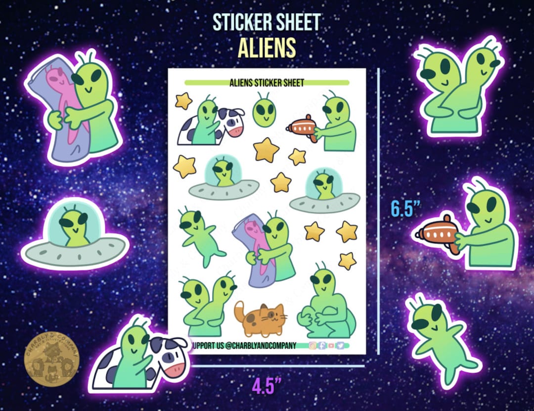 Aliens | Sticker Sheet - Etsy