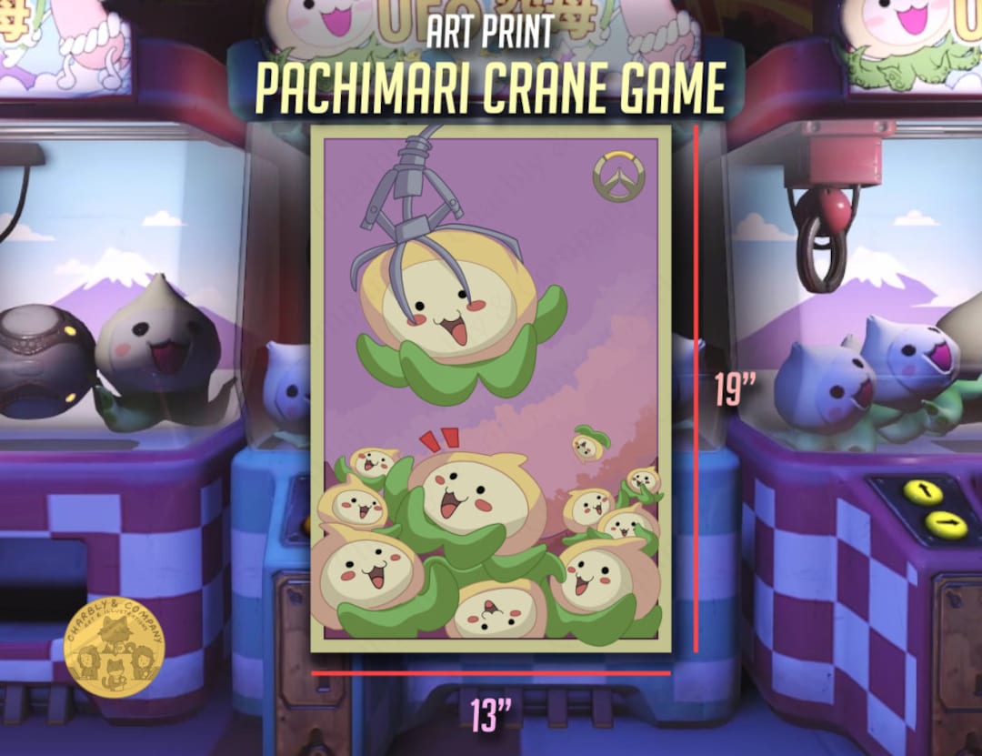 Pachimari Crane Game | Art Print - Etsy
